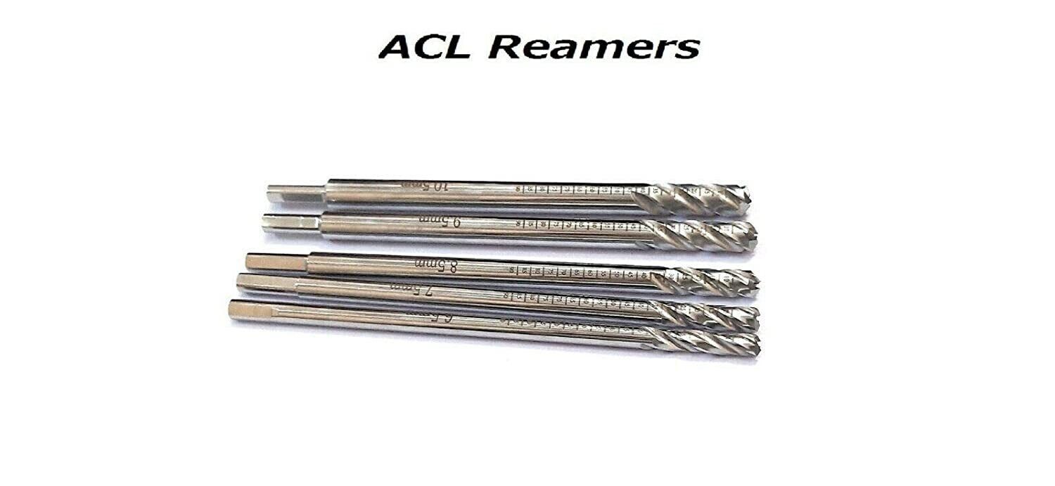 Orthopedic ACL Reamer set of 5pcs 6.5mm to 10.5mm surgical instrument ...