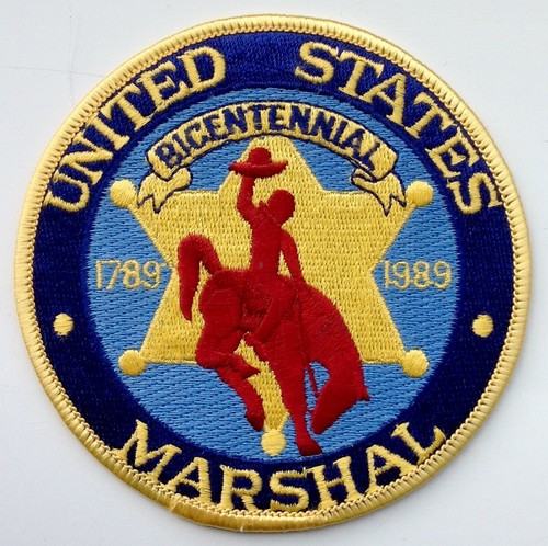 Obsolete American USA US U.S. Marshal 1789-1989 Wyoming Police 3.75" patch | eBay