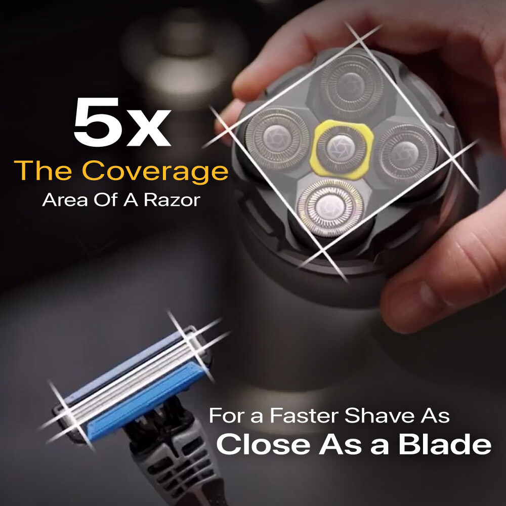 Microtouch Titanium Headshaver - Rechargeable, Cordless Head and Face ...