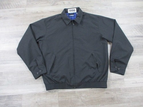 Chaps Jacket Mens Medium Blue Full Zip Skater Retro Lightweight Raver ...