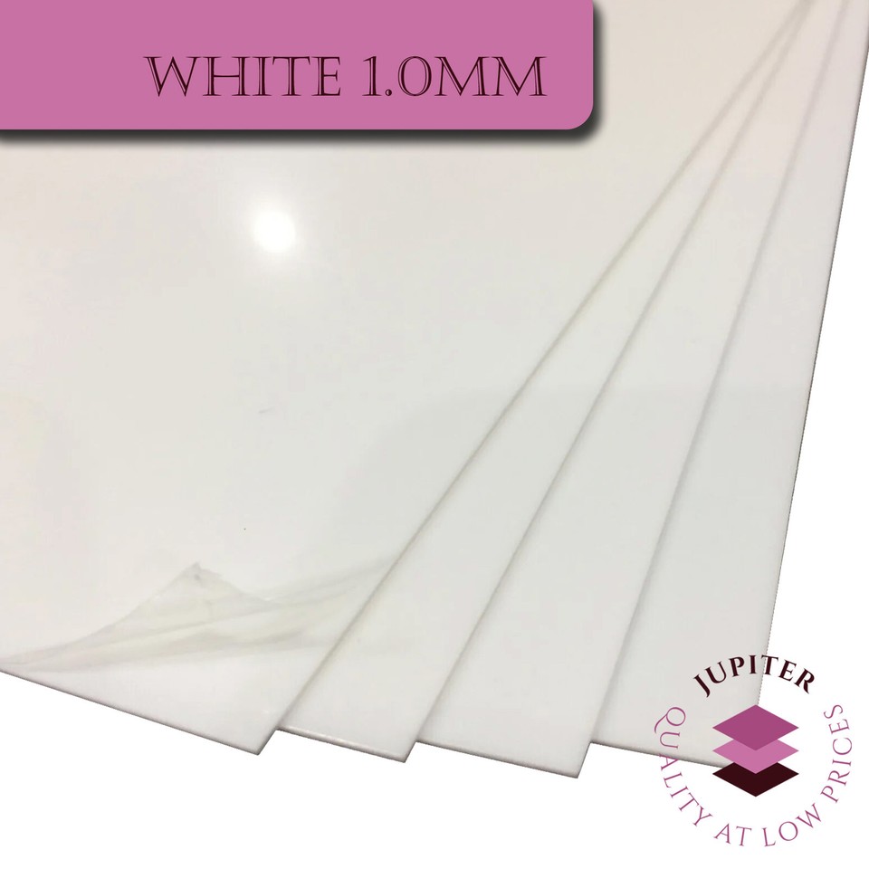Styrene Sheets . Plasticard (HIPS) A4 Plastic Sheets White Gloss 0.5mm ...
