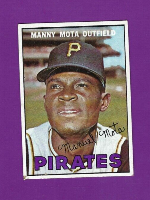 1967 Topps baseball card #66 Manny Mota Pittsburgh Pirates VGEX | eBay