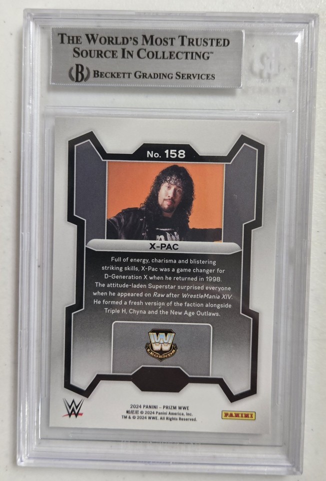 X-Pac Signed 2024 WWE Wrestling Panini Prizm Card #158 Beckett ...