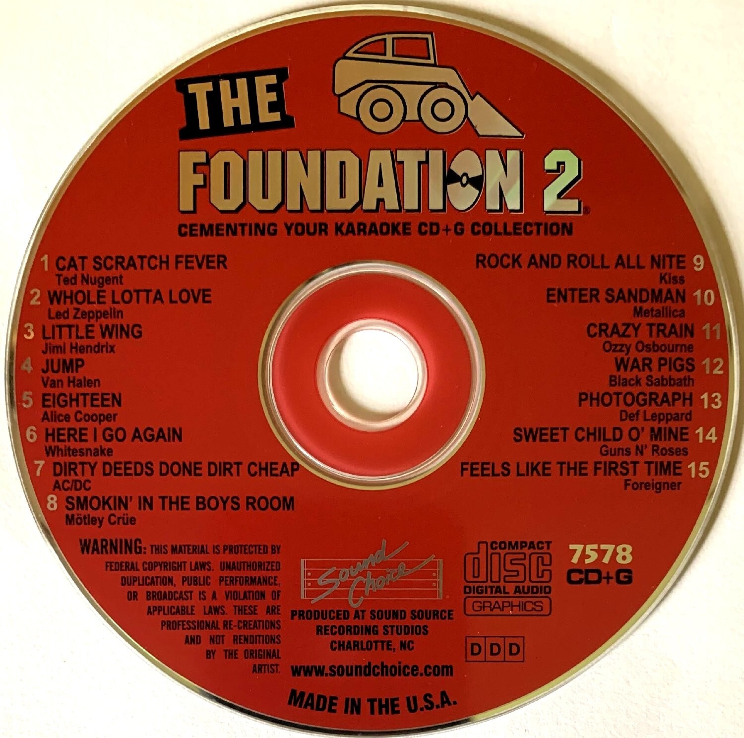 SOUND CHOICE KARAOKE FOUNDATION 2 - CLASSIC HARD ROCK HITS - SC7578 ...