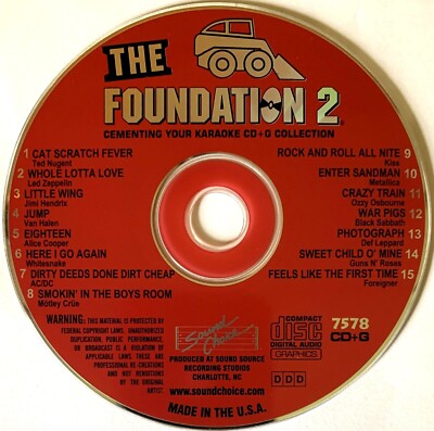 SOUND CHOICE KARAOKE FOUNDATION 2 - CLASSIC HARD ROCK HITS - SC7578 ...