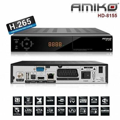 Amiko 8165, PVR,LAN 1CX,HDTV Sat Receiver IPTV 1x Kartenleser HDMI | eBay