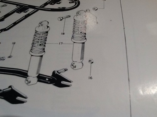BSA Bantam D5/D7/D10/D14/B175 Rear Shock Bottom Nuts A2 Stainless OEM 2 ...