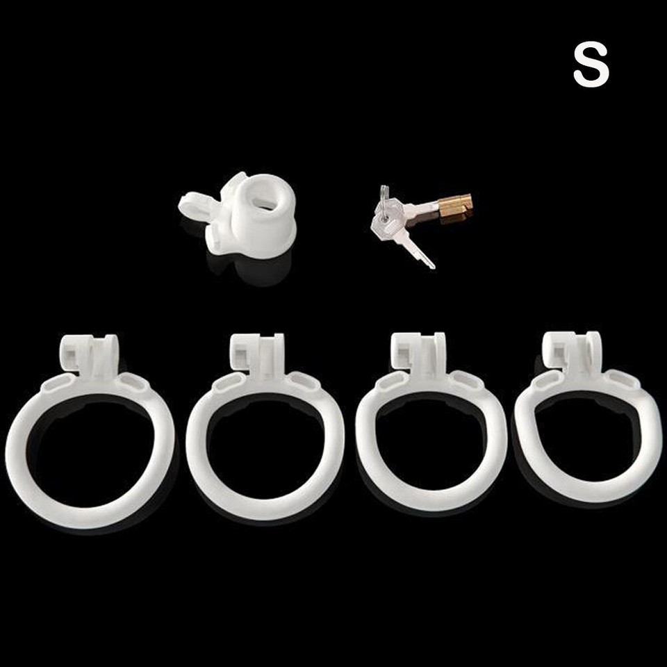 Inverted Plugged Cylinder Chastity Cage with Belt for Couple with 4 ...