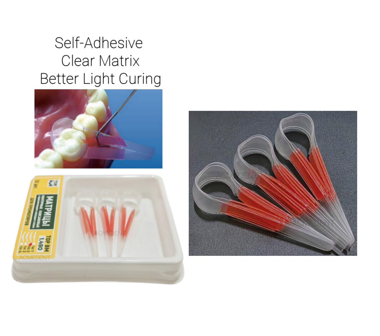 Dental Clear Matrix Self Adhesive Transparent Contoured Matrices ...
