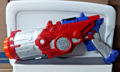 TRANSFORMERS Optimus Prime Blaster 2011 Hasbro Nerf Gun Lights Sounds ...