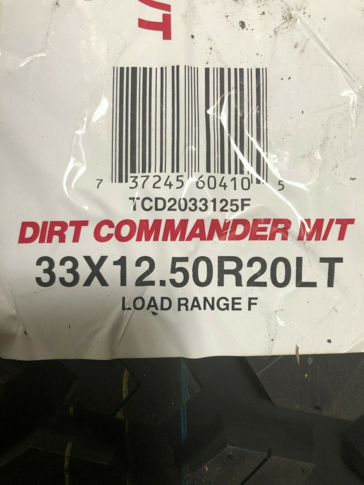 1 NEW 33x12.50R20 Centennial Dirt Commander M/T 12PLY Mud Tires 33 12. ...