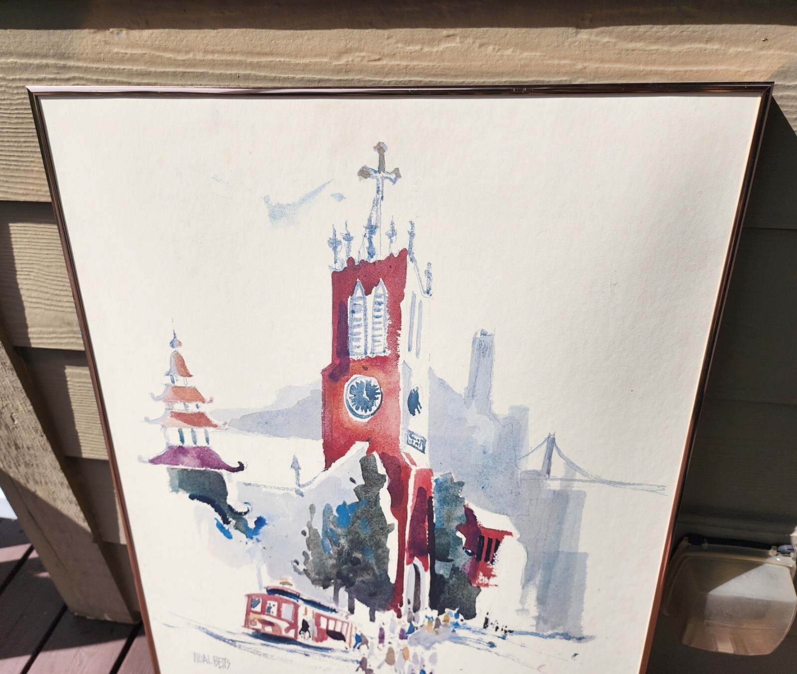 Vintage NOAL Betts Lithograph SAN FRANCISCO Old St. Mary's Cathedral ...