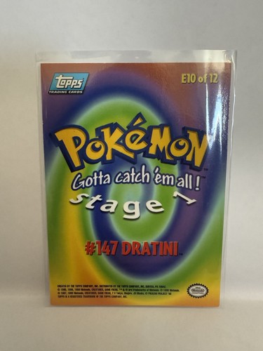 Topps Pokémon #147 Dratini E10 of 12 Regular TV Animation Edition LP | eBay