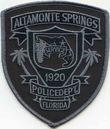 ALTAMONTE SPRINGS FLORIDA FL subdued POLICE PATCH | eBay