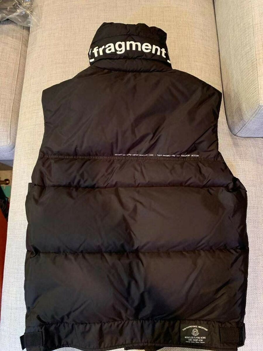MONCLER GENIUS X FRAGMENT DESIGN Down Vest Black Flash Logo MONCLER GENIUS X FRAGMENT DESIGN Down Vest Black Flash Logo