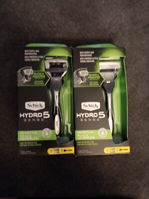 2 Schick Hydro 5 Sense Sensitive Skin Razor - 1 Handle with 1 Cartridge ...