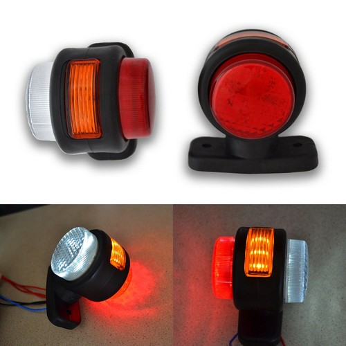 2 X 11 LED SIDE RUBBER MARKER LIGHTS LAMP INDICATOR TRAILER TRUCK 24V ...