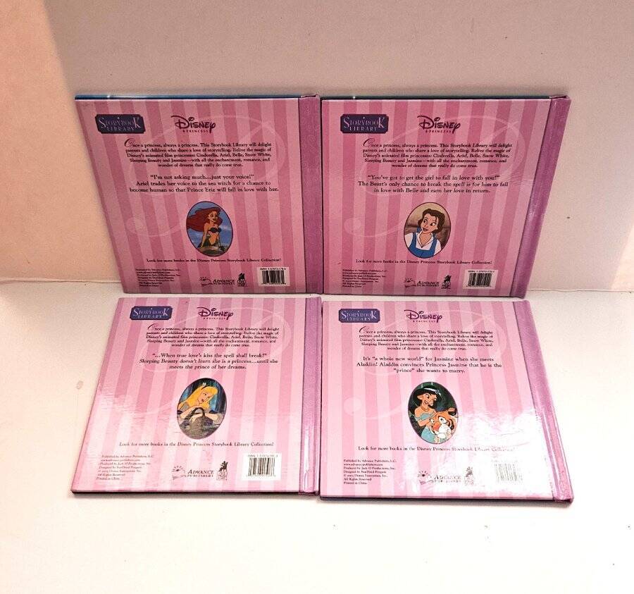Lot of 4 Disney Princess Storybook Library 2 3 5 & 6 The Little Mermaid ...