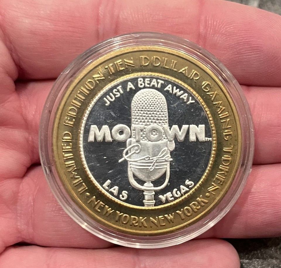 $10 New York Motown Just a Beat Away .999 Silver Casino Token Coin ...