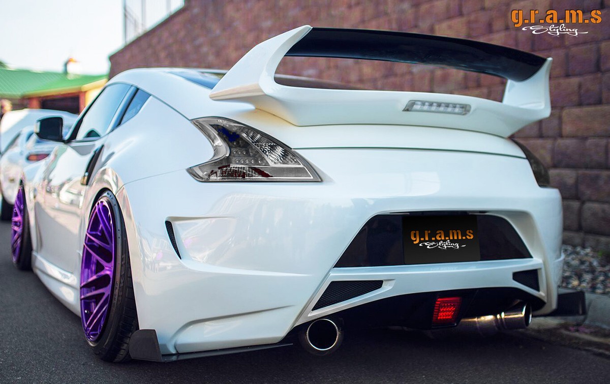 Red 370z Amuse Vicrez Amuse Rear Diffuser LV Style Vz101062 For Nissan