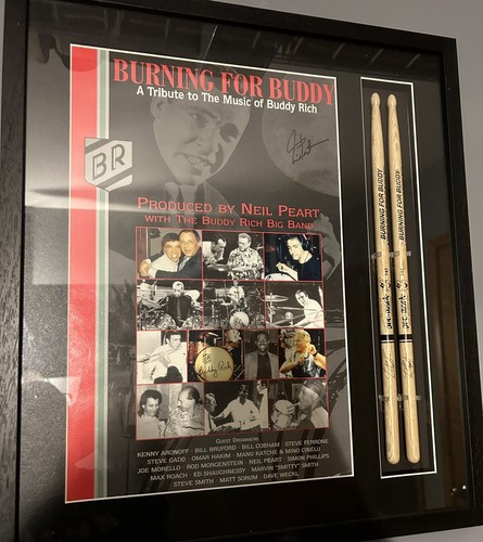 Rush Neil Peart Signed burning For Buddy Rich Promo Poster With B4B ...