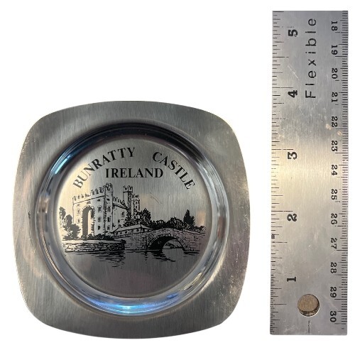 Vintage Stainless-Steel Square Coasters with Bunratty Castle Ireland ...