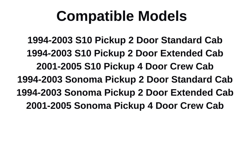 Fit 94-05 Chevy S10 GMC Sonoma Pickup Sliding Rear Window Glass Back ...