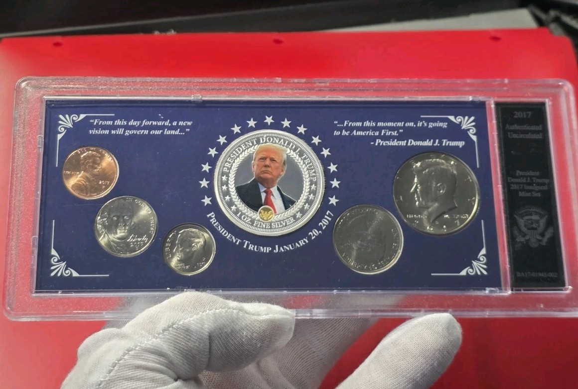 2017 Donald Trump 1oz .999 Fine Silver Colorized Proof Round Sealed w ...