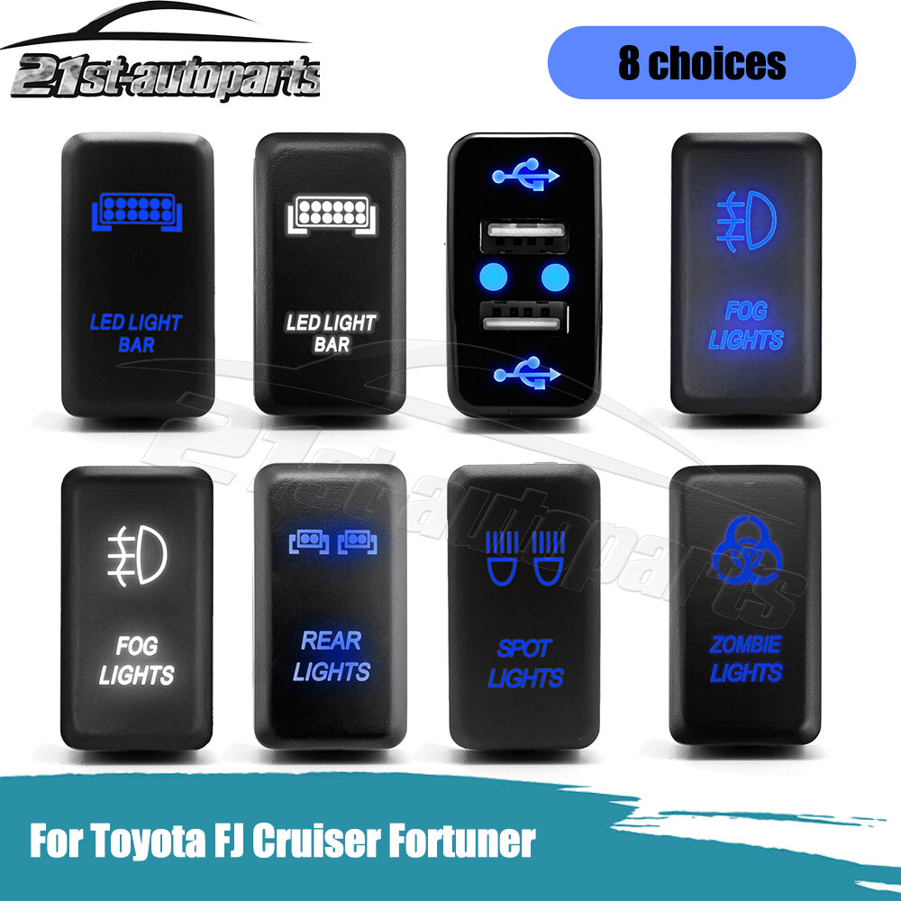 For Toyota FJ Cruiser Fortuner USB CHARGE FOG LIGHT SWITCH LED LIGHT ...