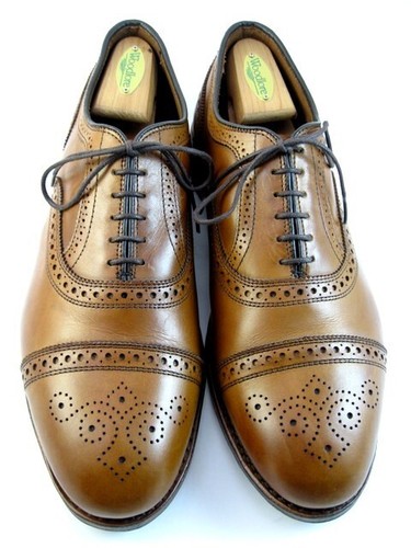Allen Edmonds "Strand" Men's Cap-Toe Oxfords 10.5 EEE Walnut Made in ...