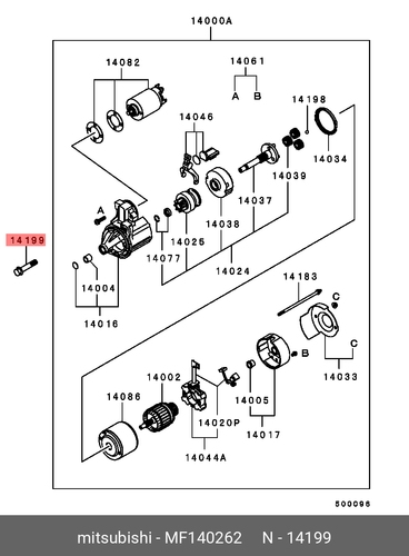 Genuine OE Bolt Transmission Mounting MF140262 For Mitsubishi MF14-0262 ...