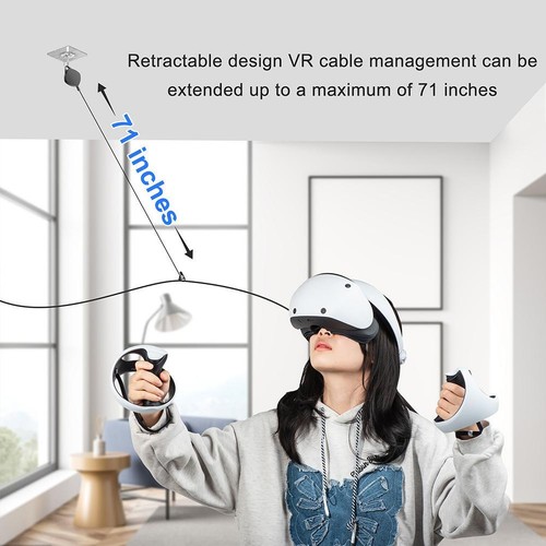 VR Cable Management 6 Packs Retractable VR Pulley System for Quest 2/3 ...