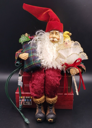 Seated Santa with Jester - plugs into Christmas lights | eBay