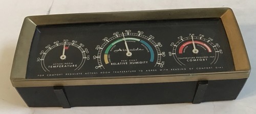 Vintage Airguide Instrument Temperature Humidity Comfort Gauge Chicago ...