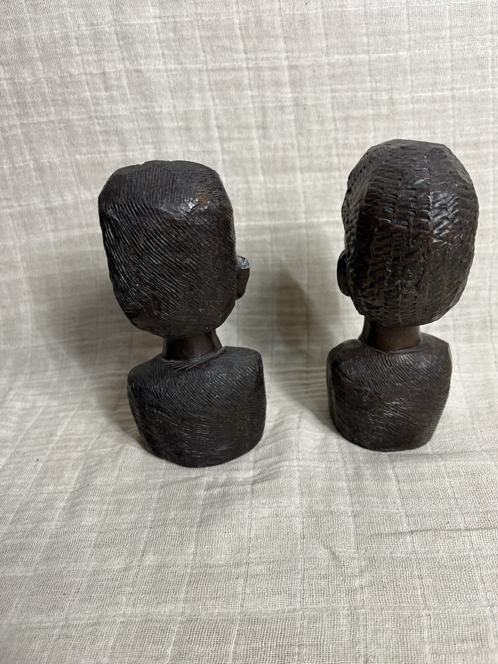 African Sculpture Busts-Set of Male & Female 6in Tall | eBay