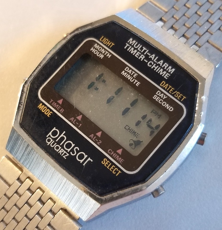 GREAT LOT OF 6 NOS & PRE-OWNED VINTAGE DIGITAL LCD MEN'S WATCHES & CALC ...