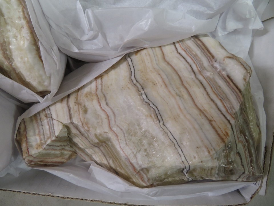 4 Piece Banded Calcite Display Specimen Flat Durango Mexico | eBay