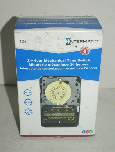 Intermatic T104 40 Amp 208-277V DPST 24H Mechanical Time Switch ...