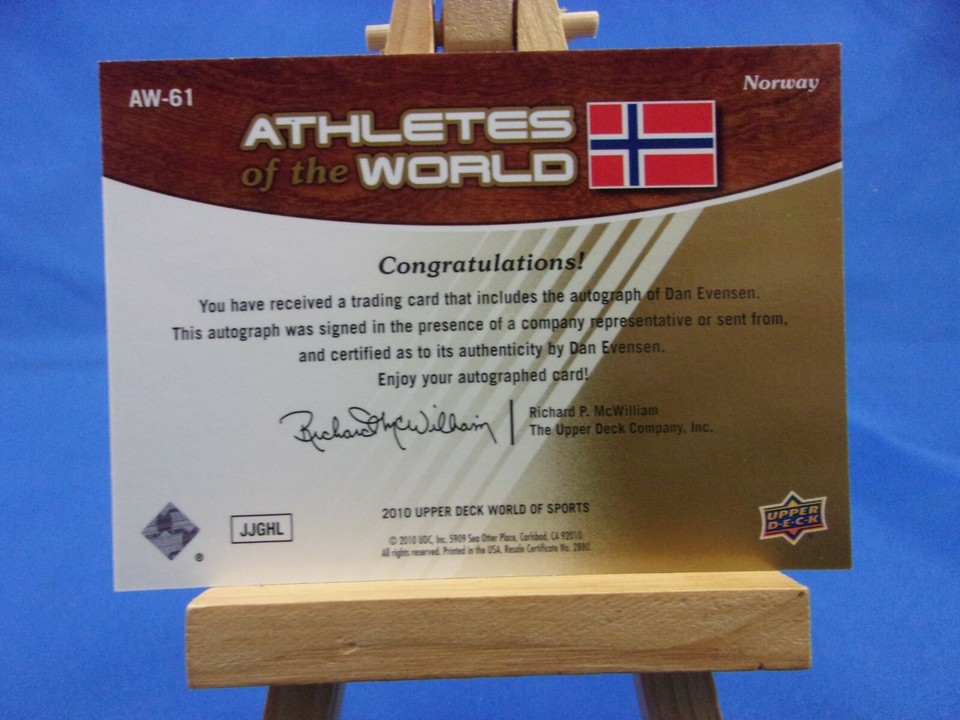 Upper Deck World of Sports 2010 Dan Evensen MMA Autograph Auto | eBay