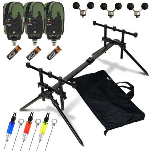 Carp Fishing Rod Pod NGT Quickfish with Bite Alarms Bite Indicators Rod ...