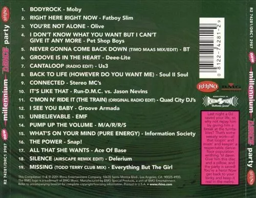 VARIOUS ARTISTS NEW MILLENNIUM DANCE PARTY Very Good Audio CD | eBay