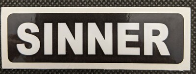 SINNER Motorcycle Helmet Sticker Biker Helmet Decal | eBay