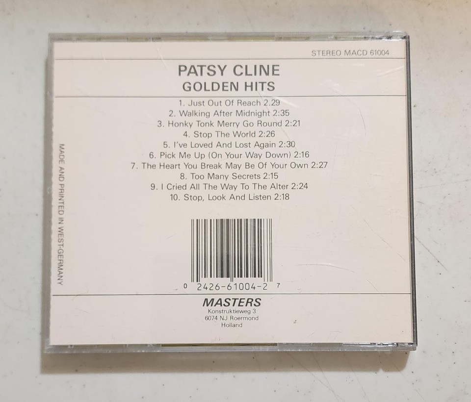 Patsy Cline Collection Golden Hits CD West Germany Import Walking After ...