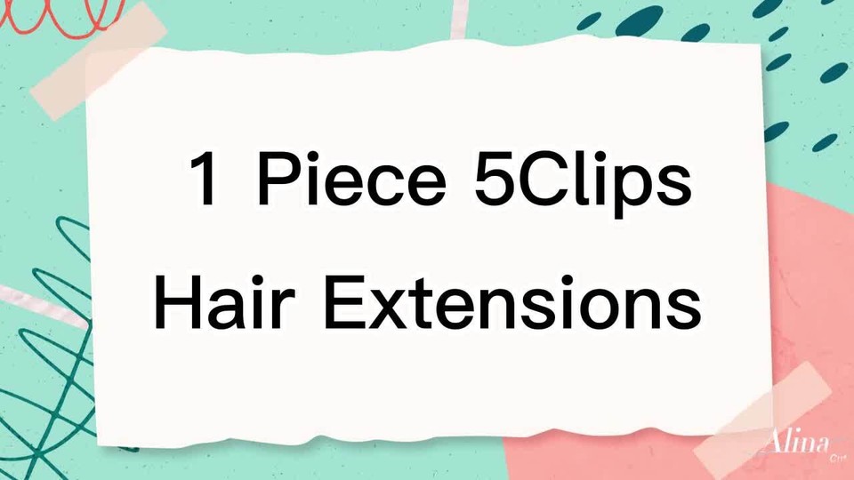 HIGHLIGHT One Piece Clip in Human Hair Extensions 3/4 Full Head Remy ...