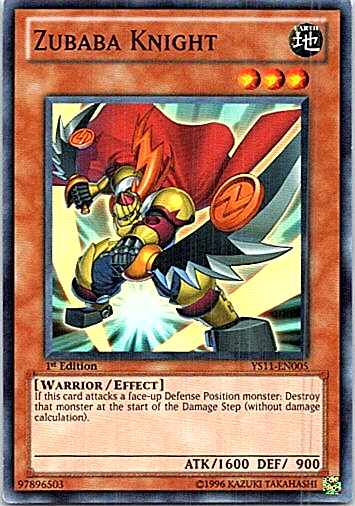 Zubaba Knight YS11-EN005 Yu-Gi-Oh! Light Play 1st Edition | eBay