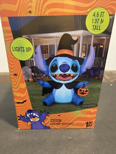 Gemmy Airblown Inflatables Stitch with Witch Costume Disney Halloween ...