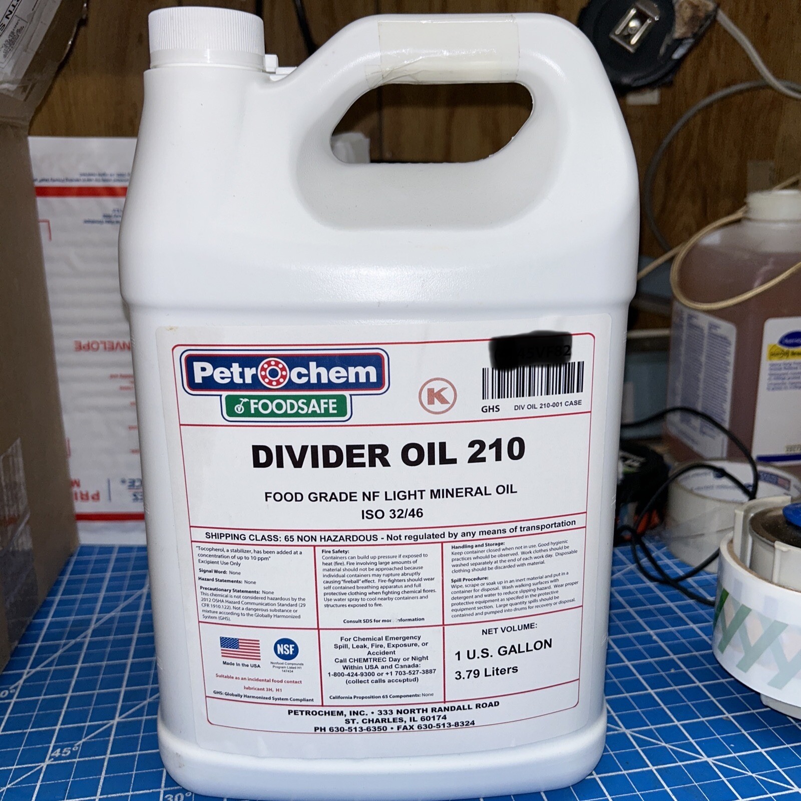 PETROCHEM DIVIDER 210-001 Food Grade Divider Oil 210 1 Gal. 45VF82 👀 ...
