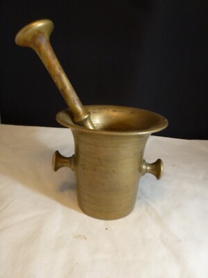 Antique Brass Pestal Mortar Apothecary | eBay