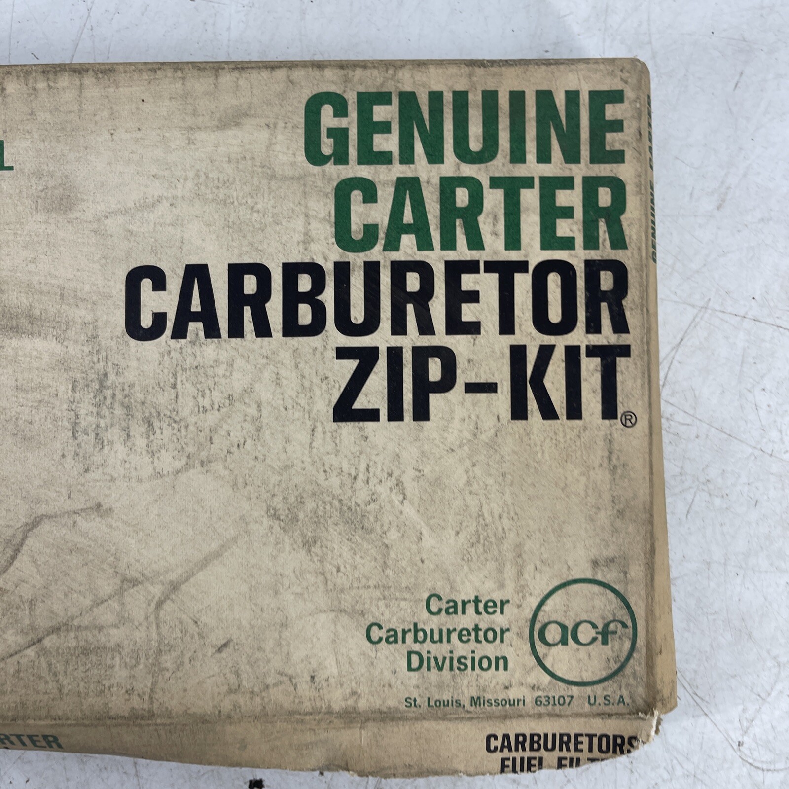 OEM Carter 902-102 Carburetor Gasket Zip Kit Carb Rebuild NEW OLD STOCK ...