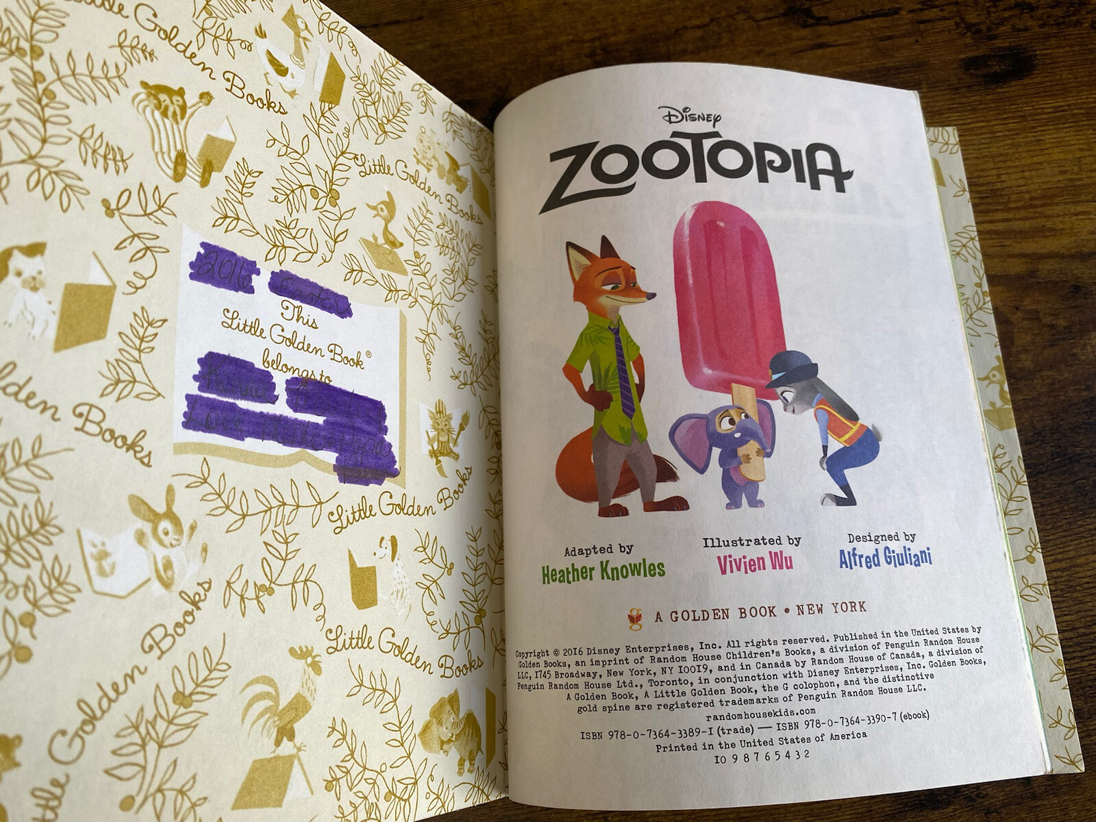Vintage 2016 A Little Golden Book Disney Zootopia | eBay